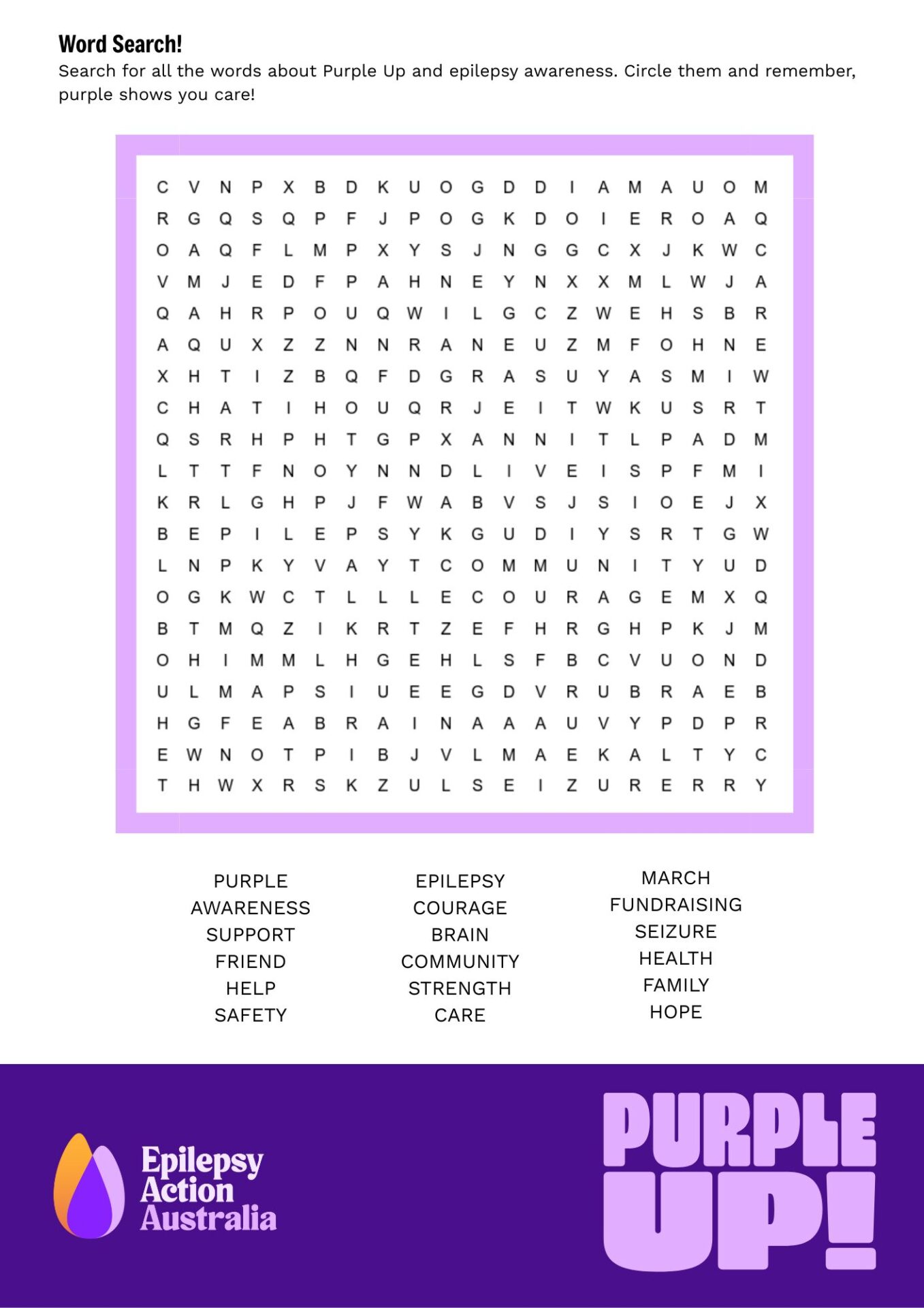 Purple Up Resources - Epilepsy Action Australia